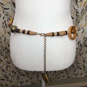 Vintage | Accessories | Vintage Chunky Wooden Belt Boho | Poshmark